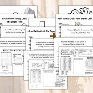 Easter Bible Activity Placemat Coloring Page for Palm Sunday Kids ...
