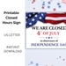 Closed for Independence Day Closed for 4th of July Closed Store Front ...