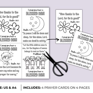 Prayer Cards for Kids Christian Encouragement Cards for Children ...