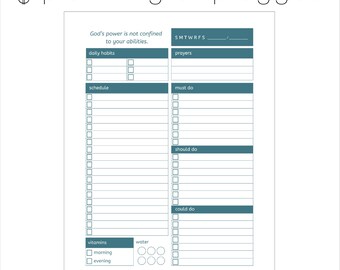 Undated Printable Daily Planner Page | Blushing Sunset - Etsy