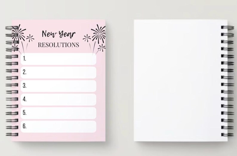 2025 Pink New Year Resolution Journal L Rosy Resolutions - Etsy