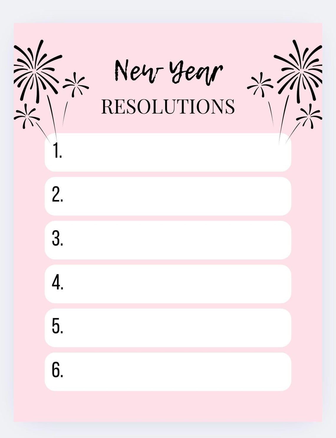 2025 Pink New Year Resolution Journal L Rosy Resolutions - Etsy