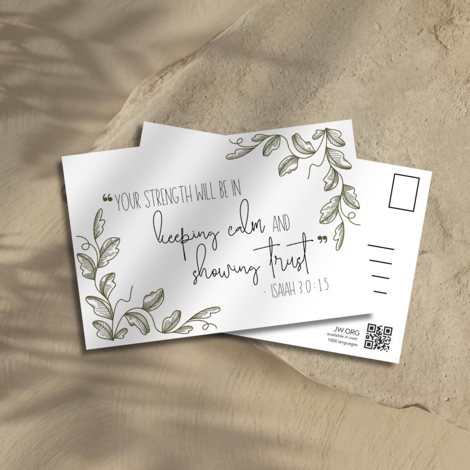 JW Letter Writing Postcard: Editable Scripture Card Template (4x6 ...