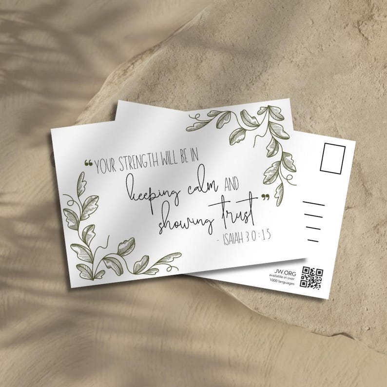 JW Letter Writing Postcard: Editable Scripture Card Template (4x6 ...