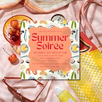 Beach Bonfire Summer Party Invitation - Etsy