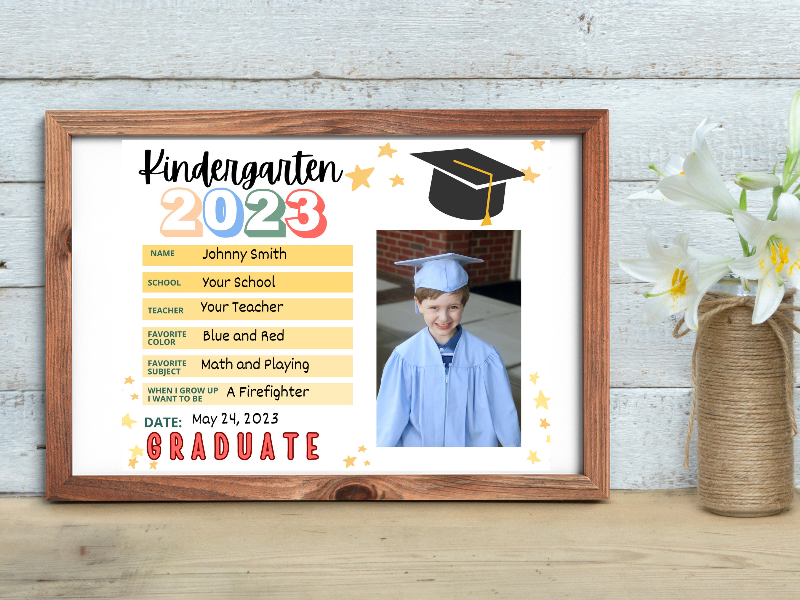 KINDERGARTEN GRADUATION Certificate and Gift for Kindergarten Promotion ...