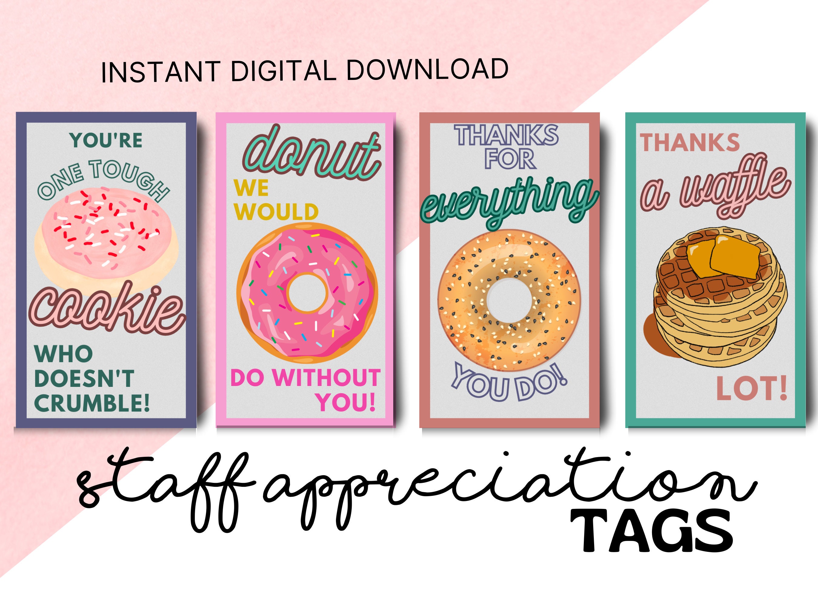 EMPLOYEE APPRECIATION GIFT Card Tags for Staff Appreciation - Etsy