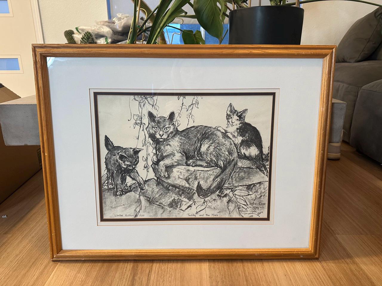 RARE Leslie Cope Signed Print “teddy & the Kids” Signed Vintage 1979 ...