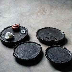 Wabi Sabi Tea Tray | Charred Camphor Wood Tea Board | Gongfu Tea Table ...