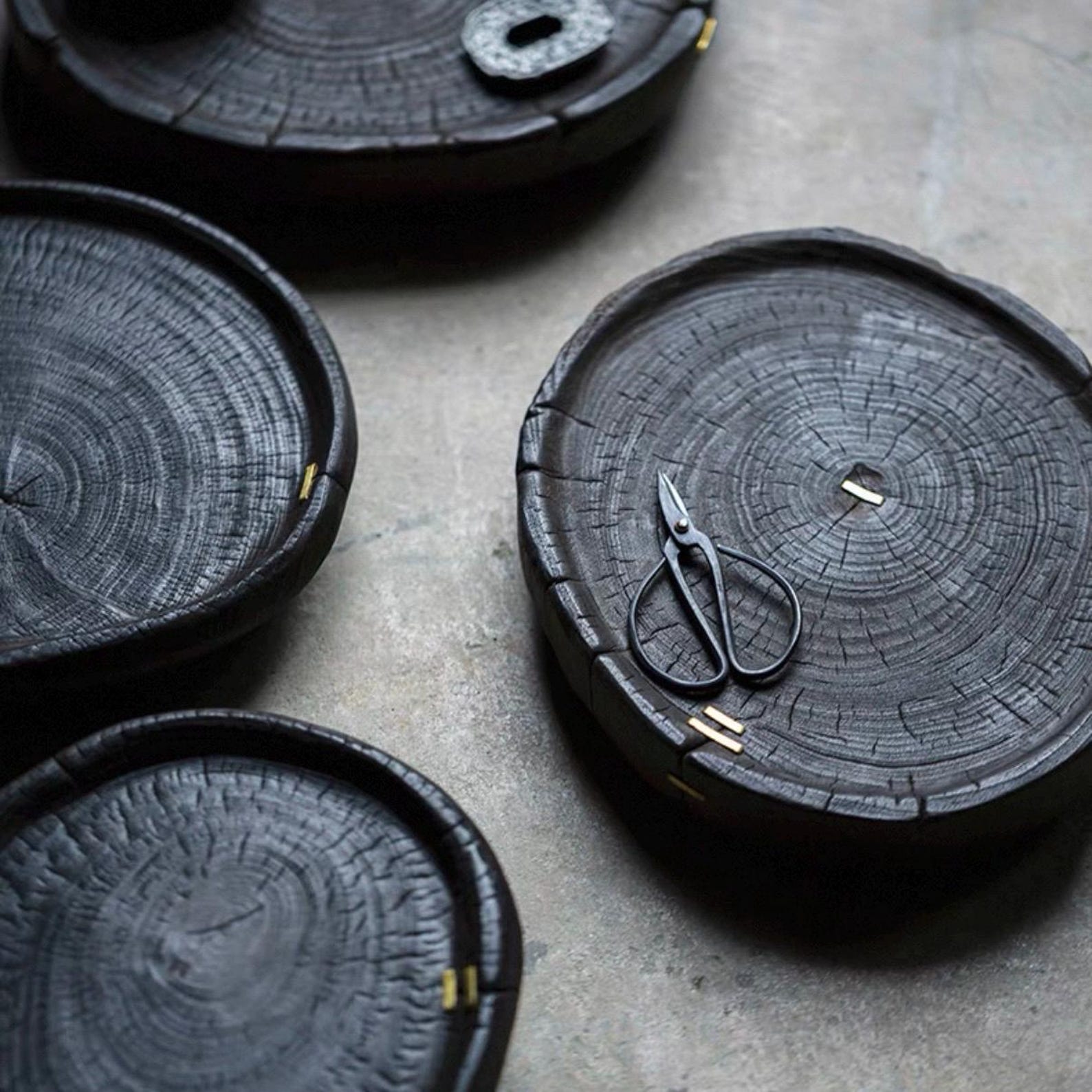 Wabi Sabi Tea Tray | Charred Camphor Wood Tea Board | Gongfu Tea Table ...