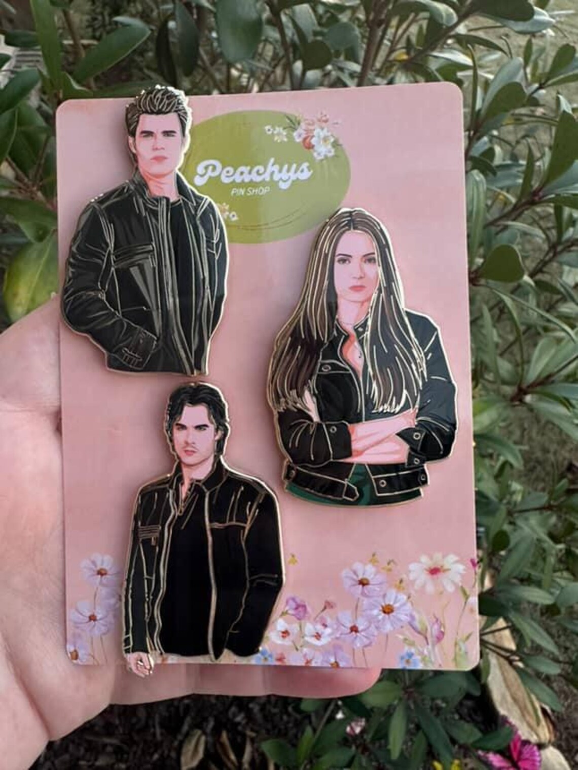 TVD Elena, Stefan & Damon Individual or in Set Pins - Etsy