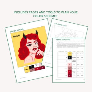 She Devil | Demon Woman FPP Quilt Pattern | Instant PDF Download ...