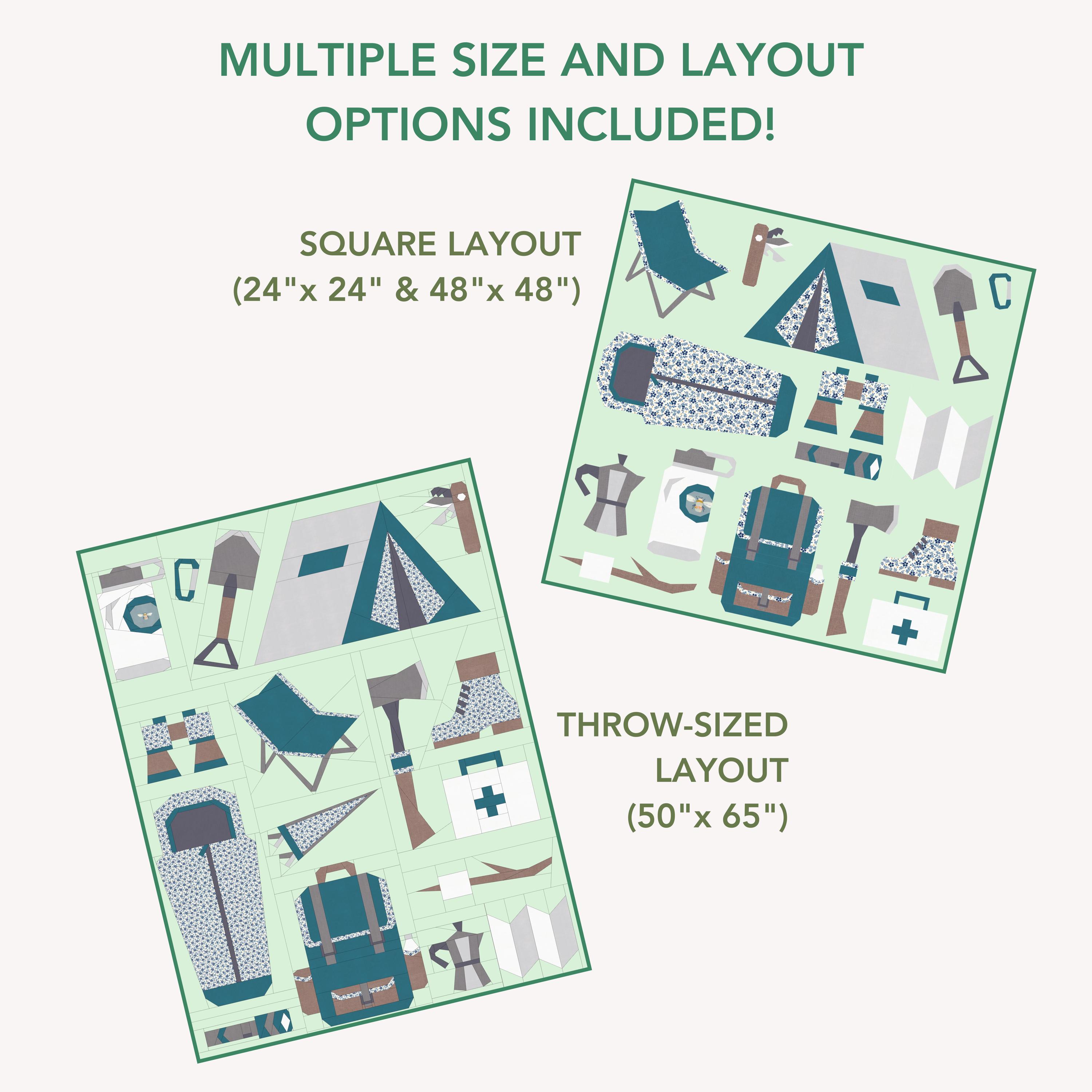 Camping Sampler | FPP Quilt Pattern | Instant PDF Download | Foundation ...