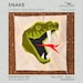 Snake Tattoo FPP Quilt Block Pattern | (PDF Download) - Etsy