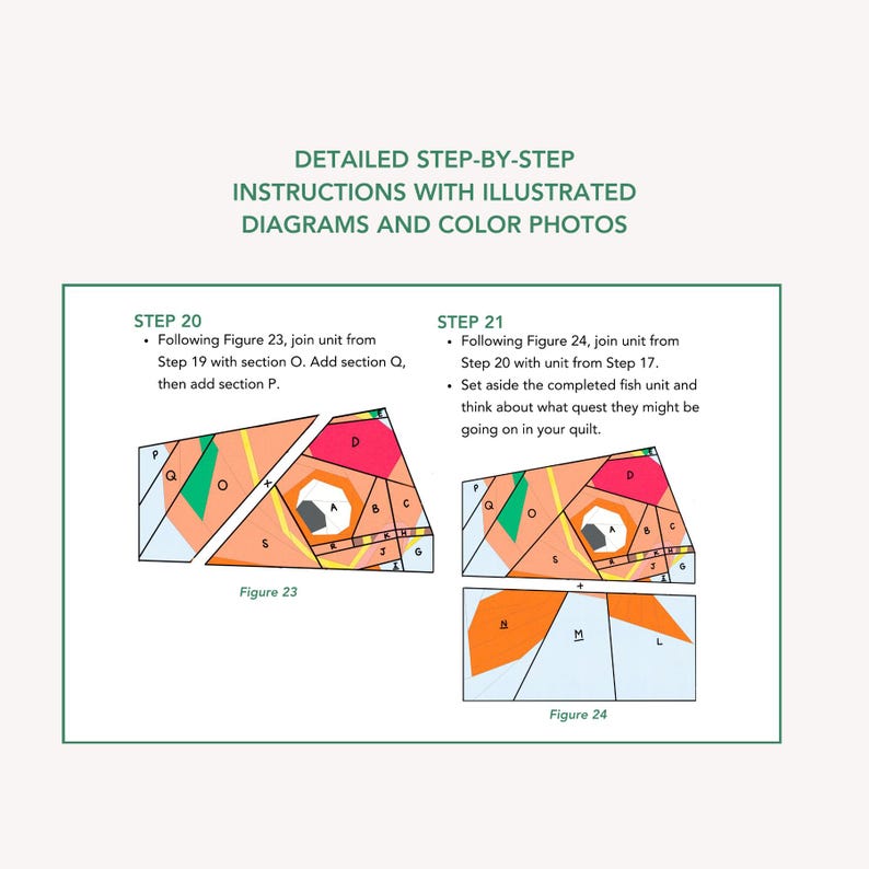 Frog and Goldfish FPP Quilt Pattern | the Quest (PDF Download) - Etsy