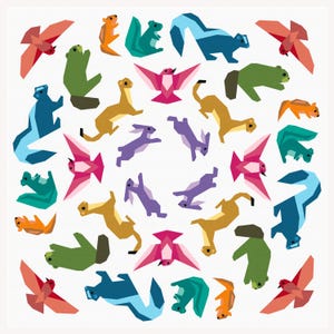 Woodland Animals | Mandala FPP Quilt Pattern | Instant PDF Download ...