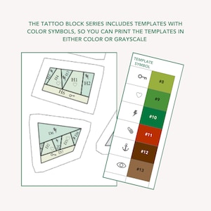 Quiltcore Tattoo Series | FPP Quilt Block Patterns | Instant PDF ...