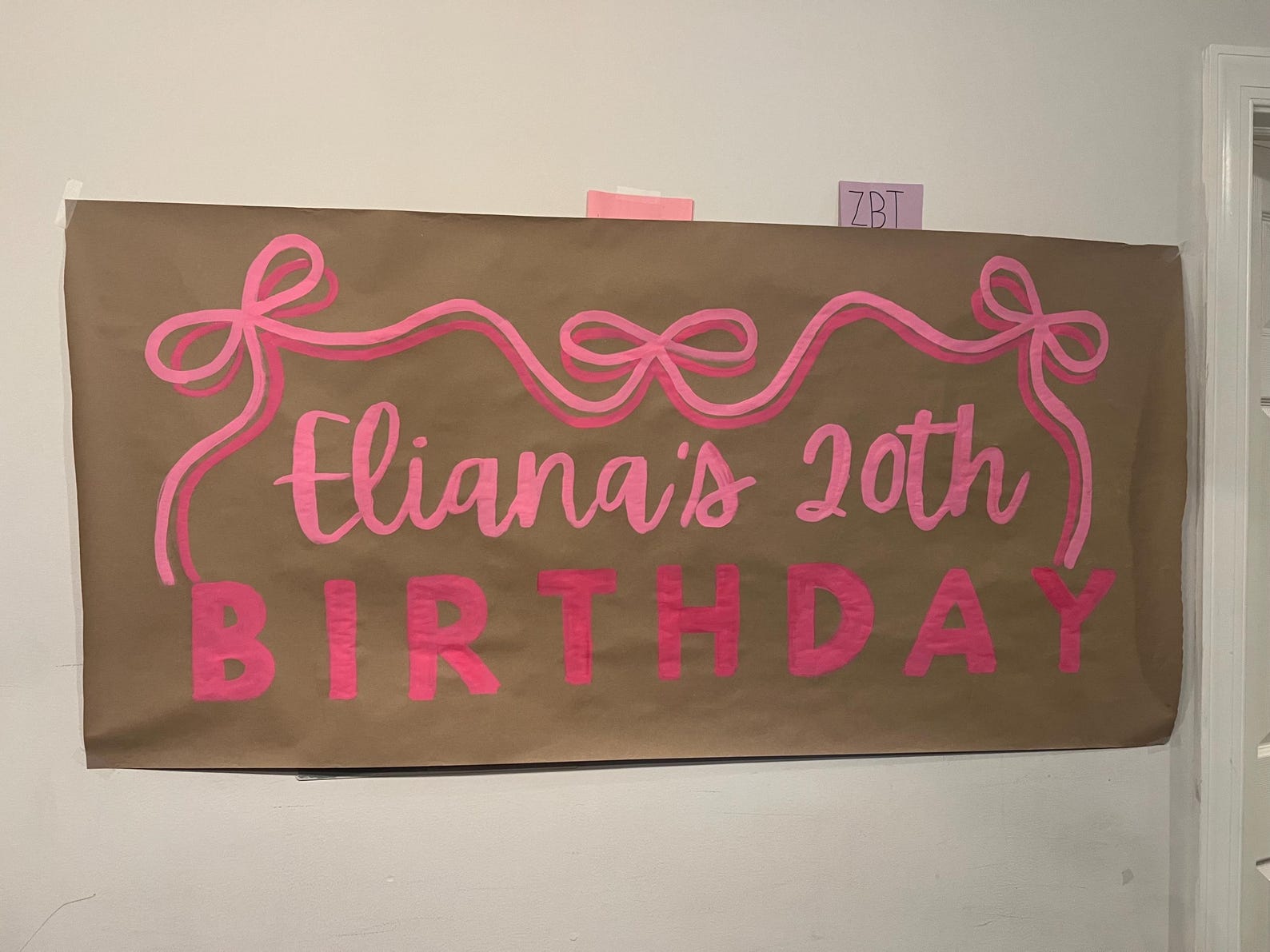 Painted Banner, Brown Paper Banner, Custom Hand Painted, Party Banner ...