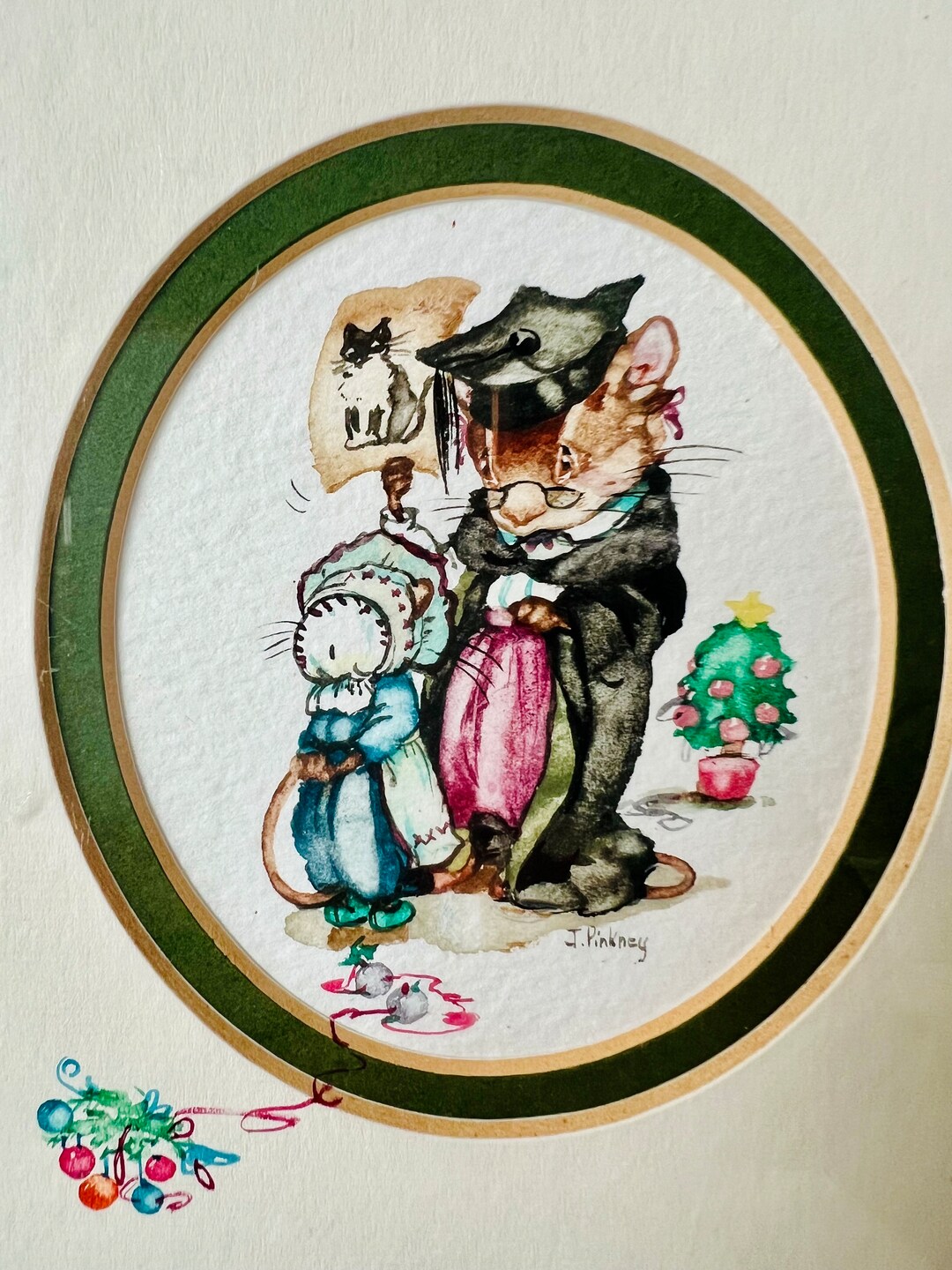 Rare Find-jane Pinkney Framed Original Watercolour 1995, Commissioned ...