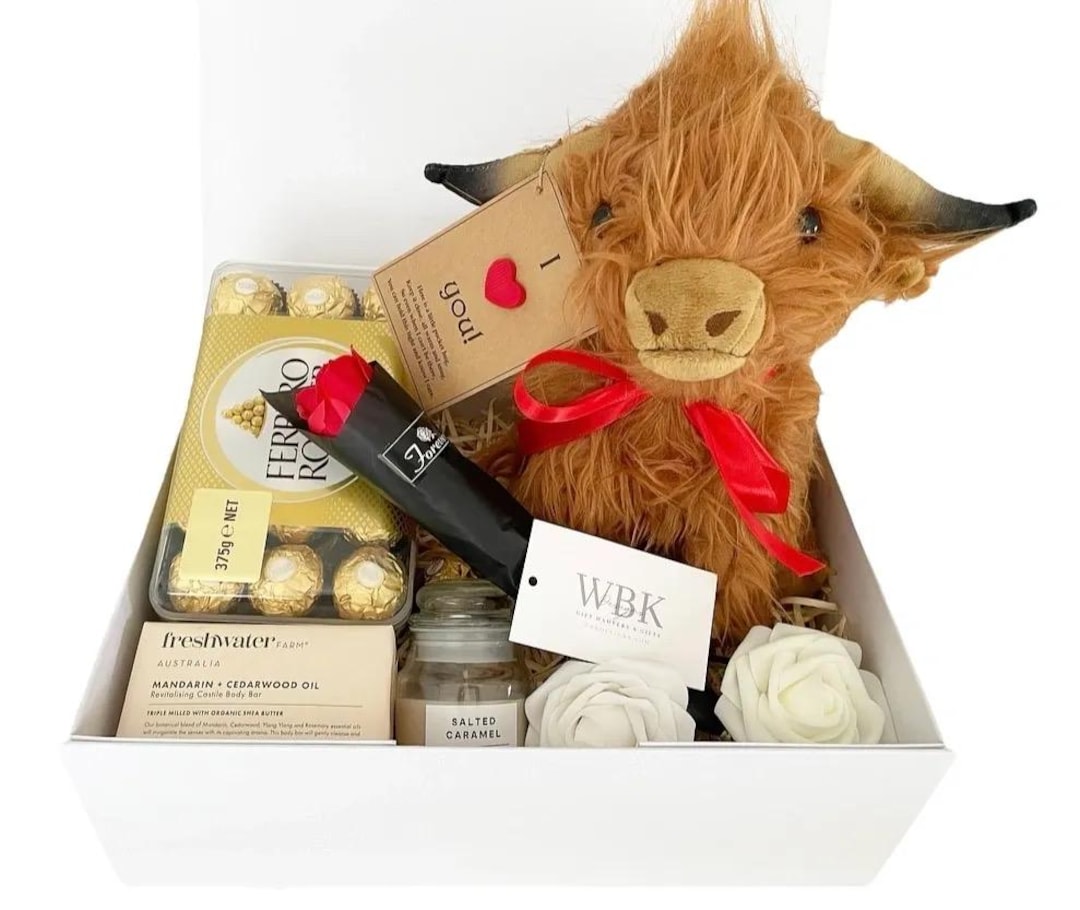 Anniversary Highland Cow Gift Hamper With Tumbler Anniversary or Love ...