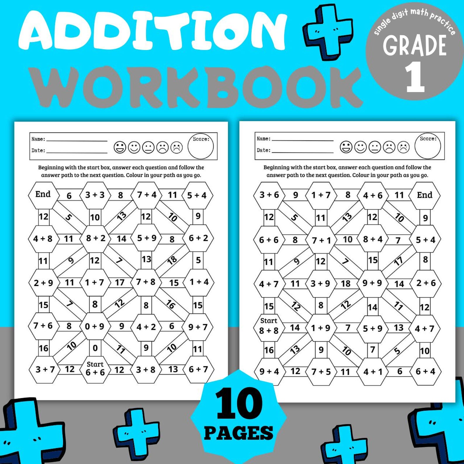 10 Printable Math Exercises for Children, Blanks Sheets Worksheets ...