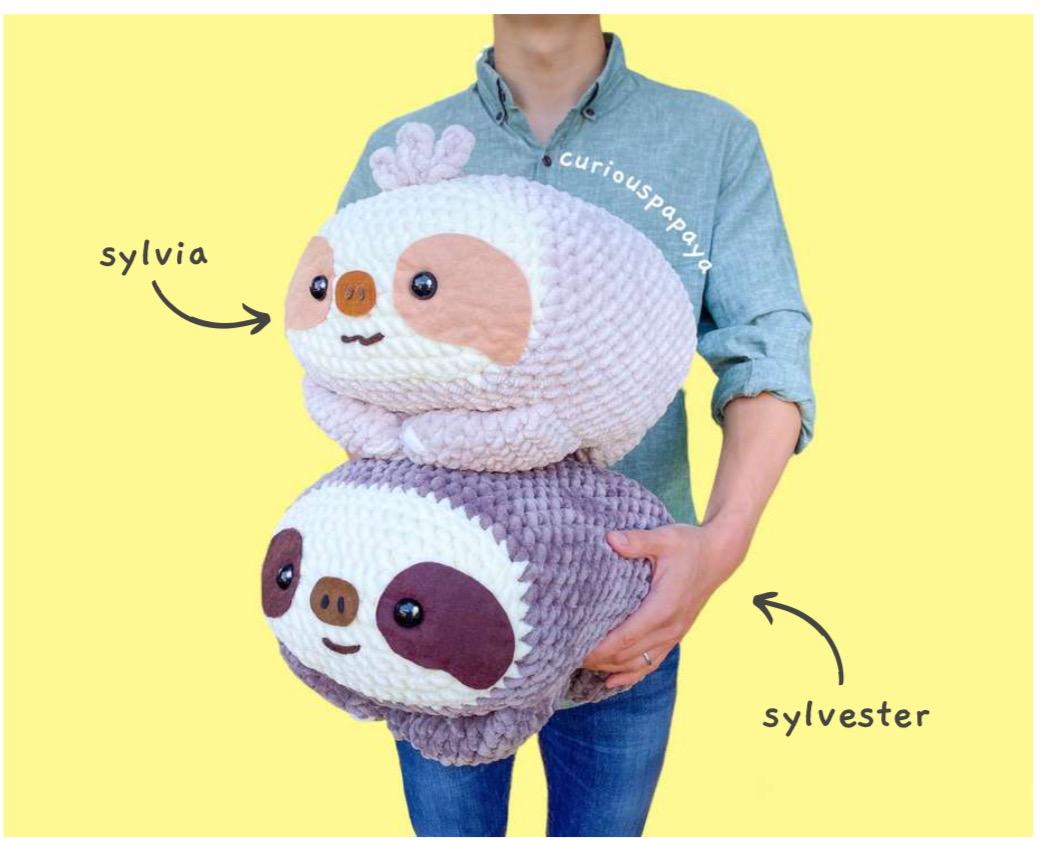 3in1 Crochet Sloth Stacking PATTERN Handmade Amigurumi Cute Animal ...