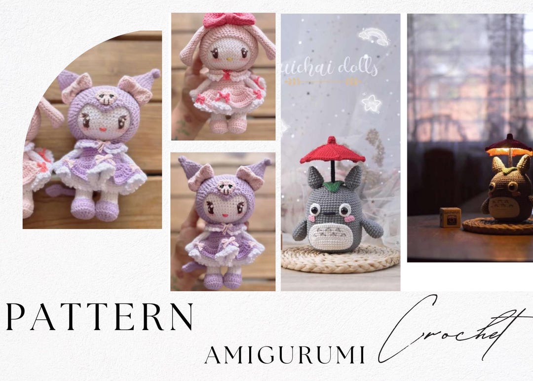 3in1 Crochet Japanese Doll PATTERN Handmade Amigurumi Doll - Etsy