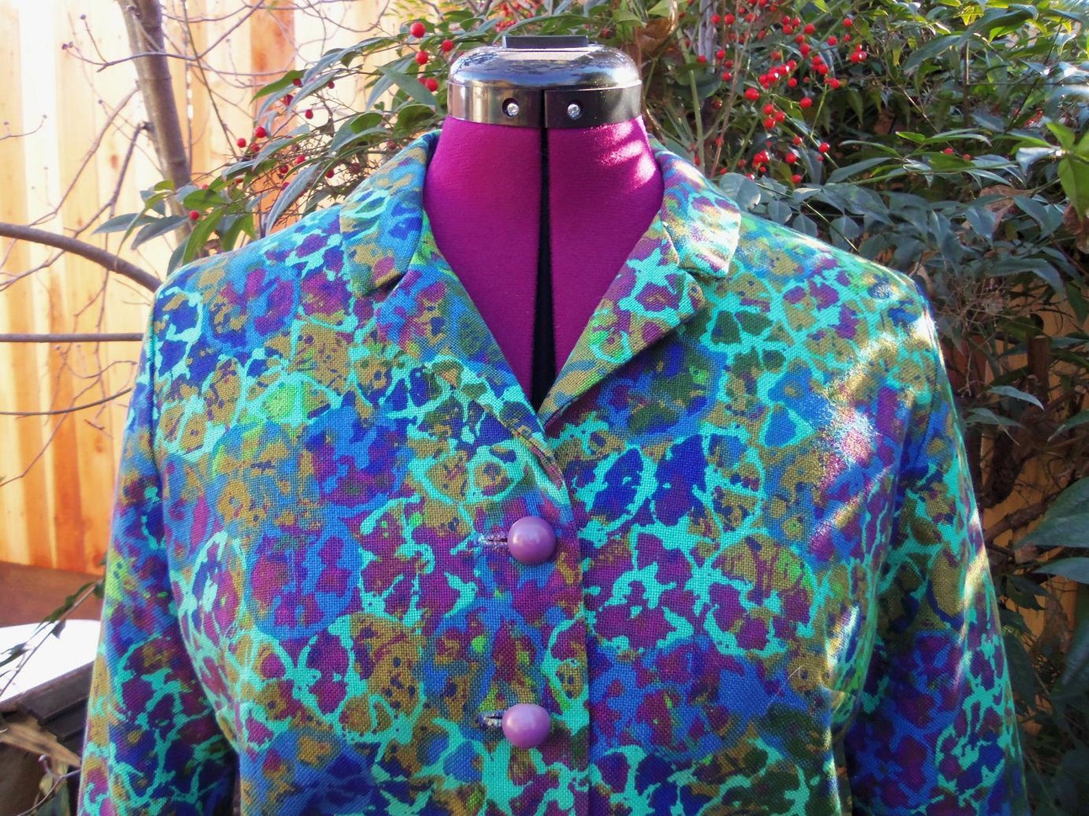 Mod Jacket 1960s Jacket Psychedelic Jacket Fitted Jacket - Etsy