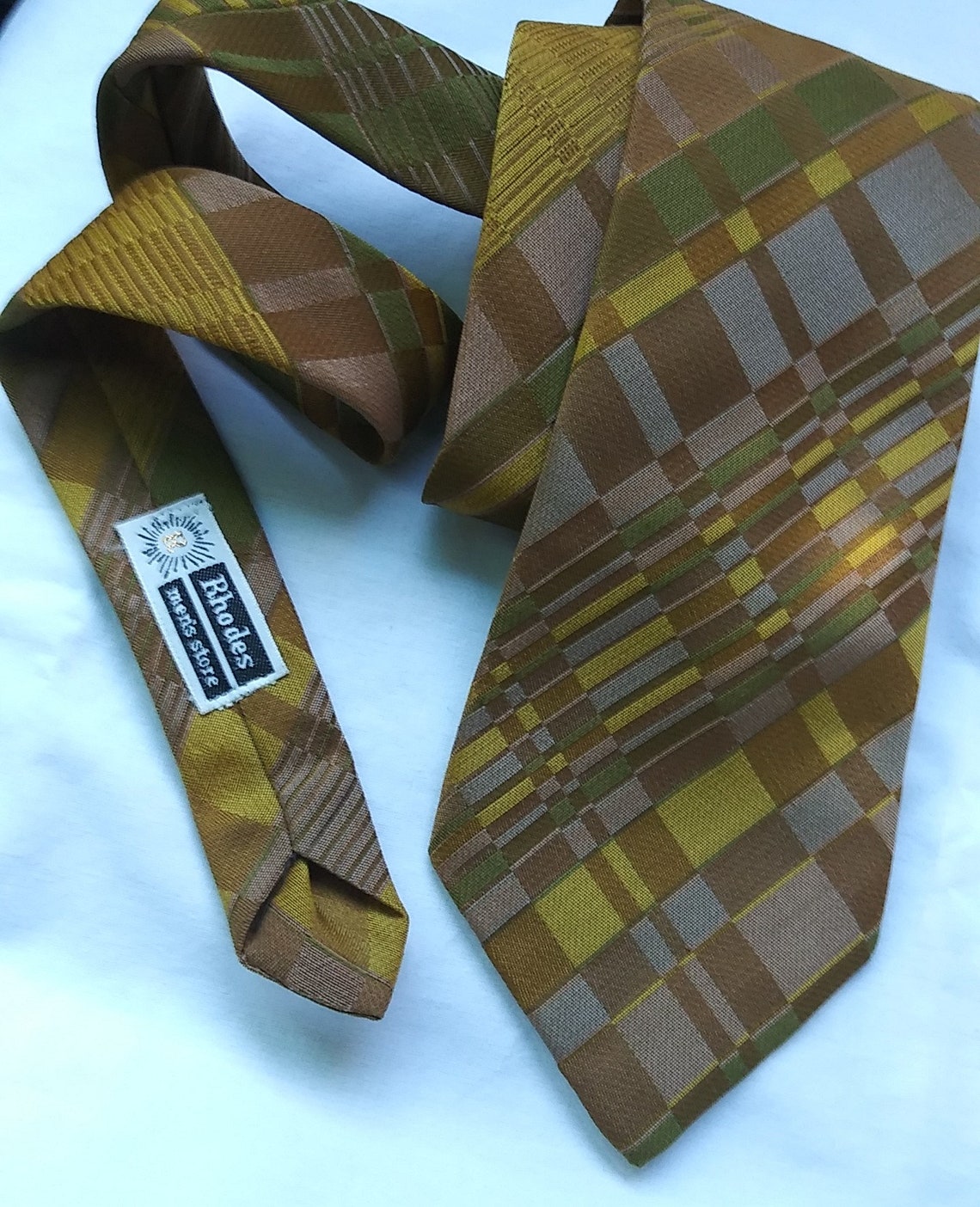 Geometric Necktie Op Art Stripes Necktie 1970s Wide Necktie | Etsy