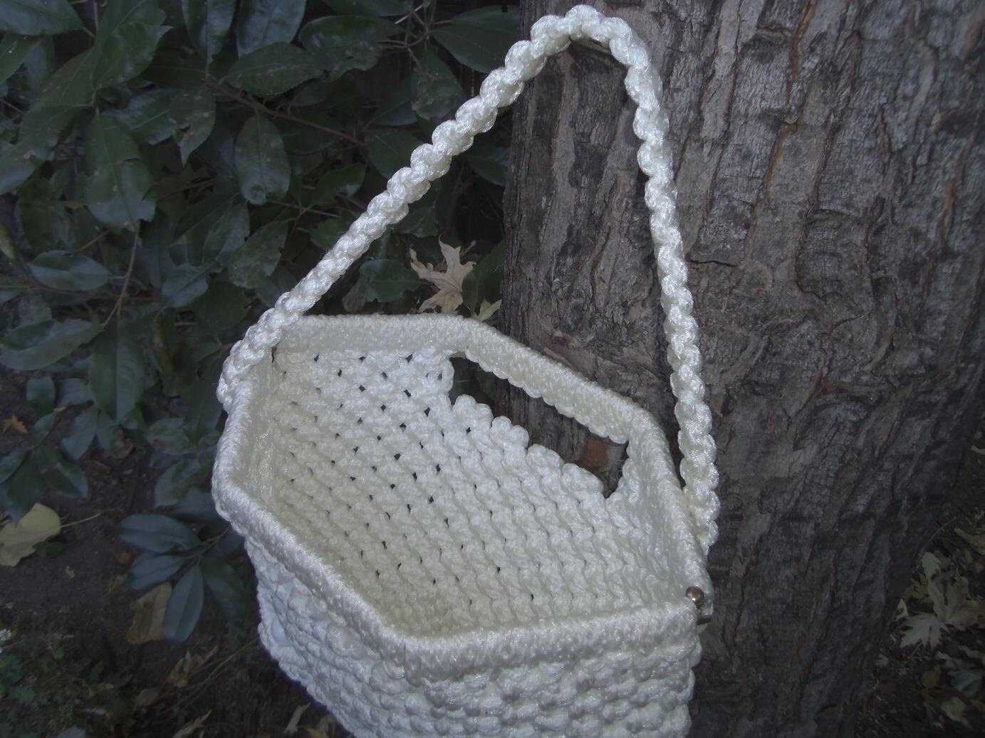 Macrame Purse 1970s Macrame Purse 70s Macrame Purse White | Etsy