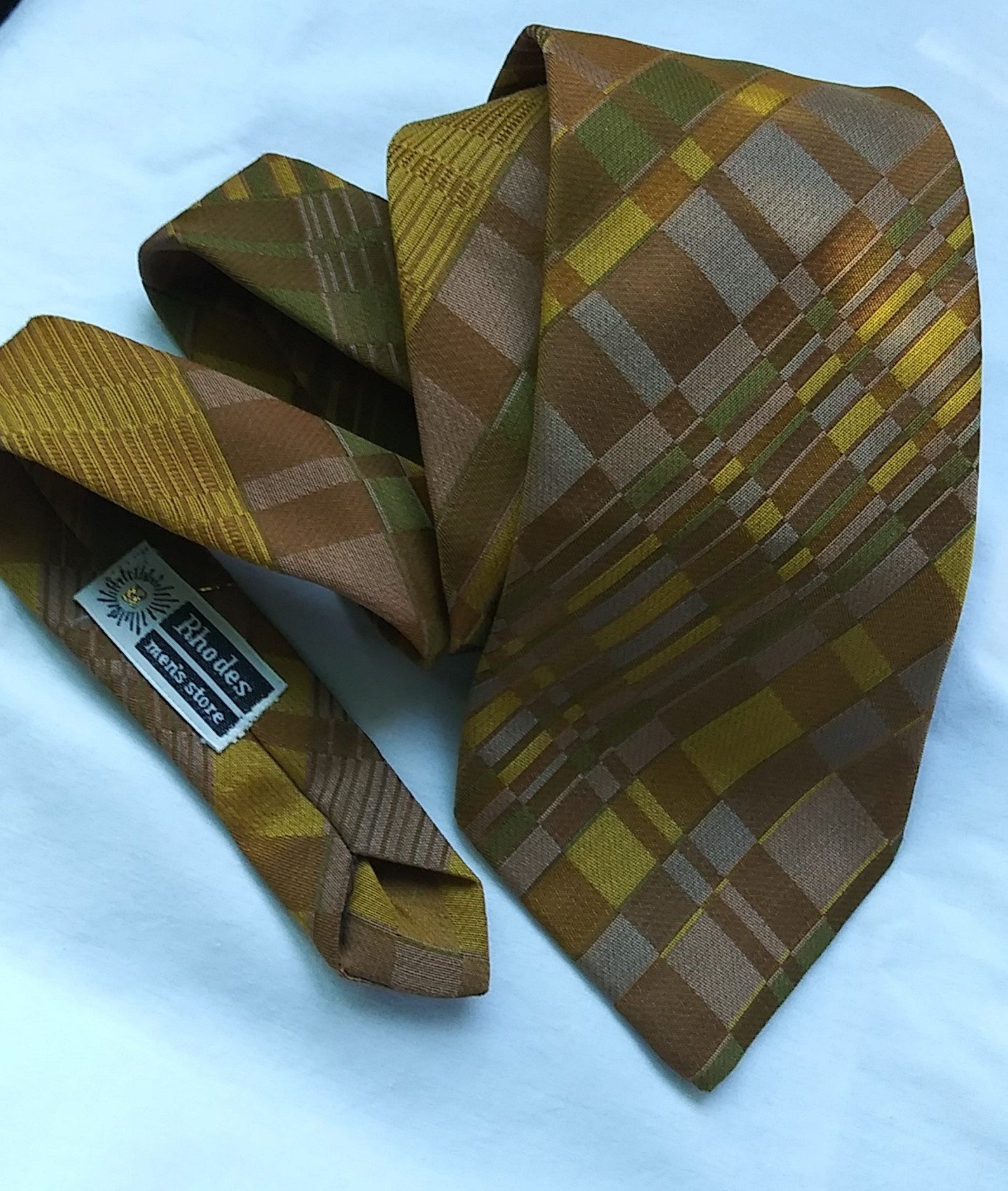 Geometric Necktie Op Art Stripes Necktie 1970s Wide Necktie | Etsy