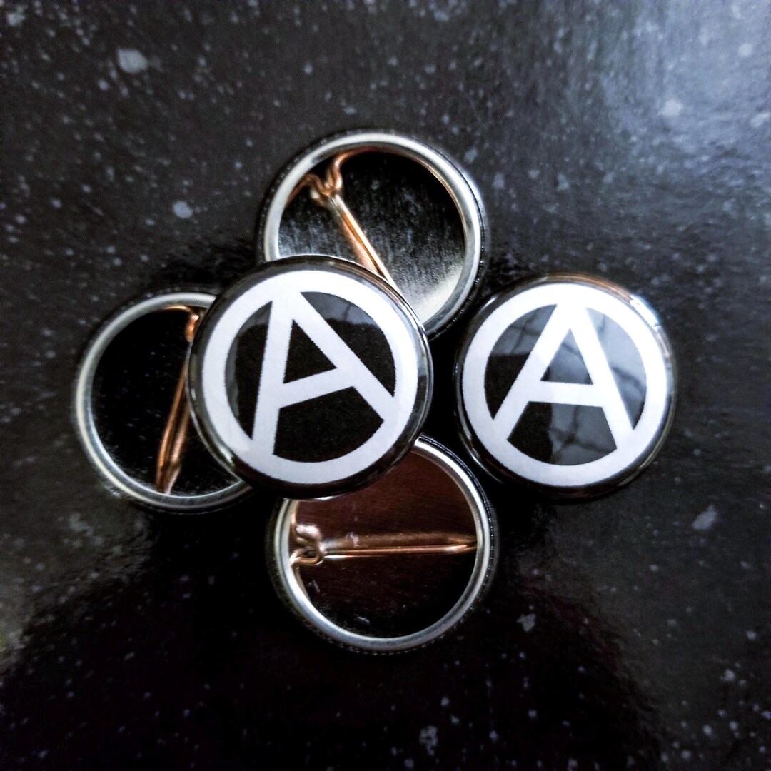 ANARCHY Logo 1-inch [pin / Button / Badge] — [antifascist Antiracist ...