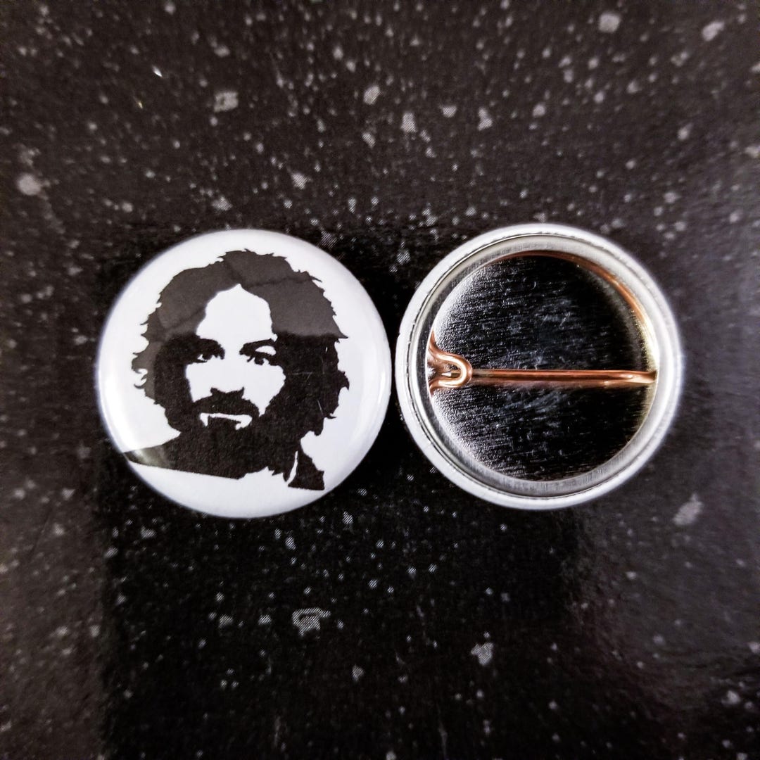 CHARLES MANSON 1-inch [pin / Button / Badge] — [cult Family Decades ...