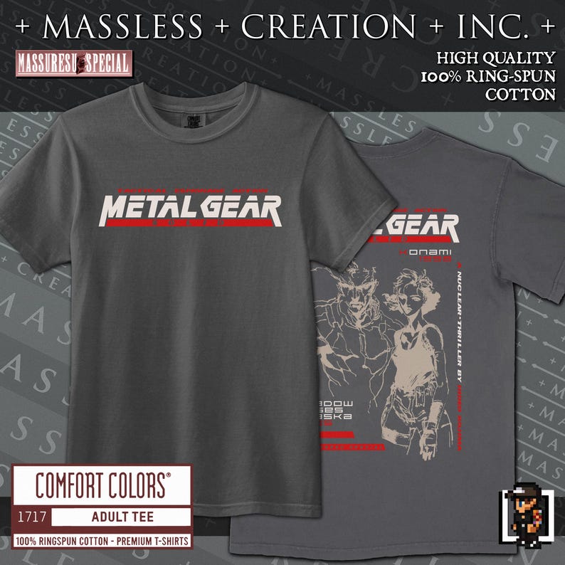 MGS1 Classic T-shirt "tactical Espionage Action" [2-sided] [comfort ...