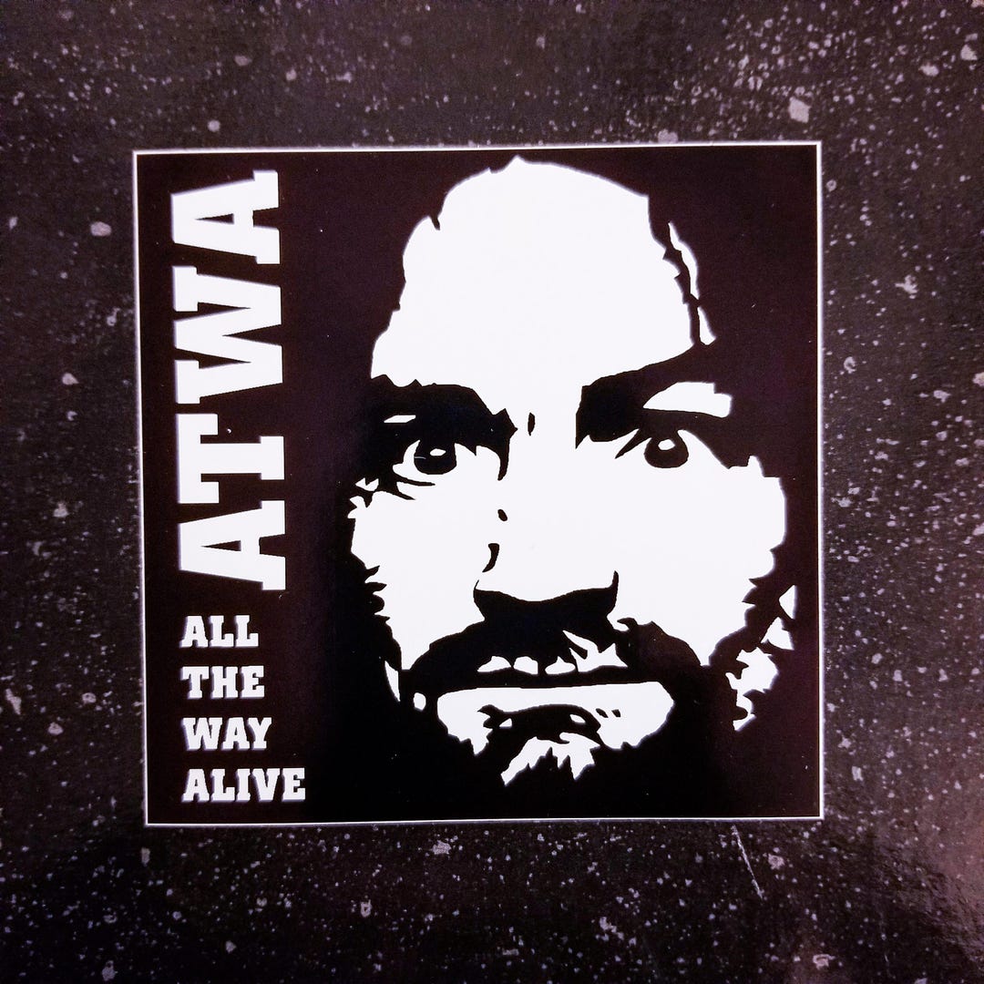 ATWA Charles Manson 4 X 4" [weatherproof Vinyl Bumper Sticker / Decal ...