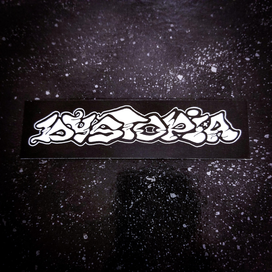 DYSTOPIA Sticker 5 X 1.33" [weatherproof Vinyl Bumper Decal] [band Logo ...