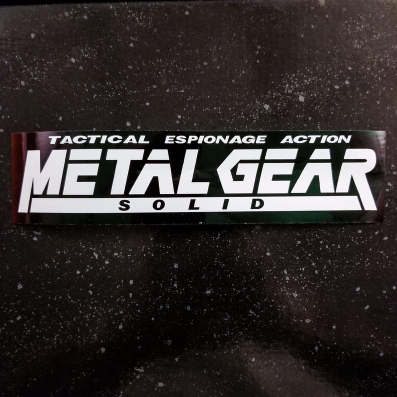 MGS1 Logo Sticker - 8.5 X 2" - Weatherproof Vinyl Bumper Decal | Kojima ...