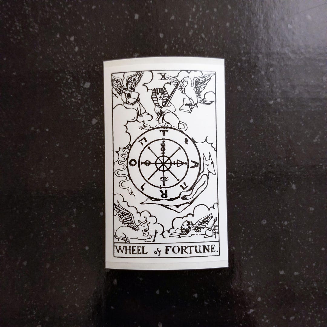 Wheel of Fortune 4 X 2 weatherproof Vinyl Sticker / Decal Tarot Card ...