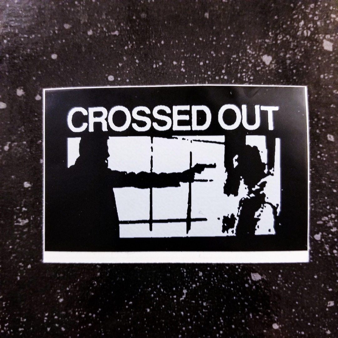 CROSSED OUT Sticker 4 X 2" [weatherproof Vinyl Bumper Decal] [band Logo ...