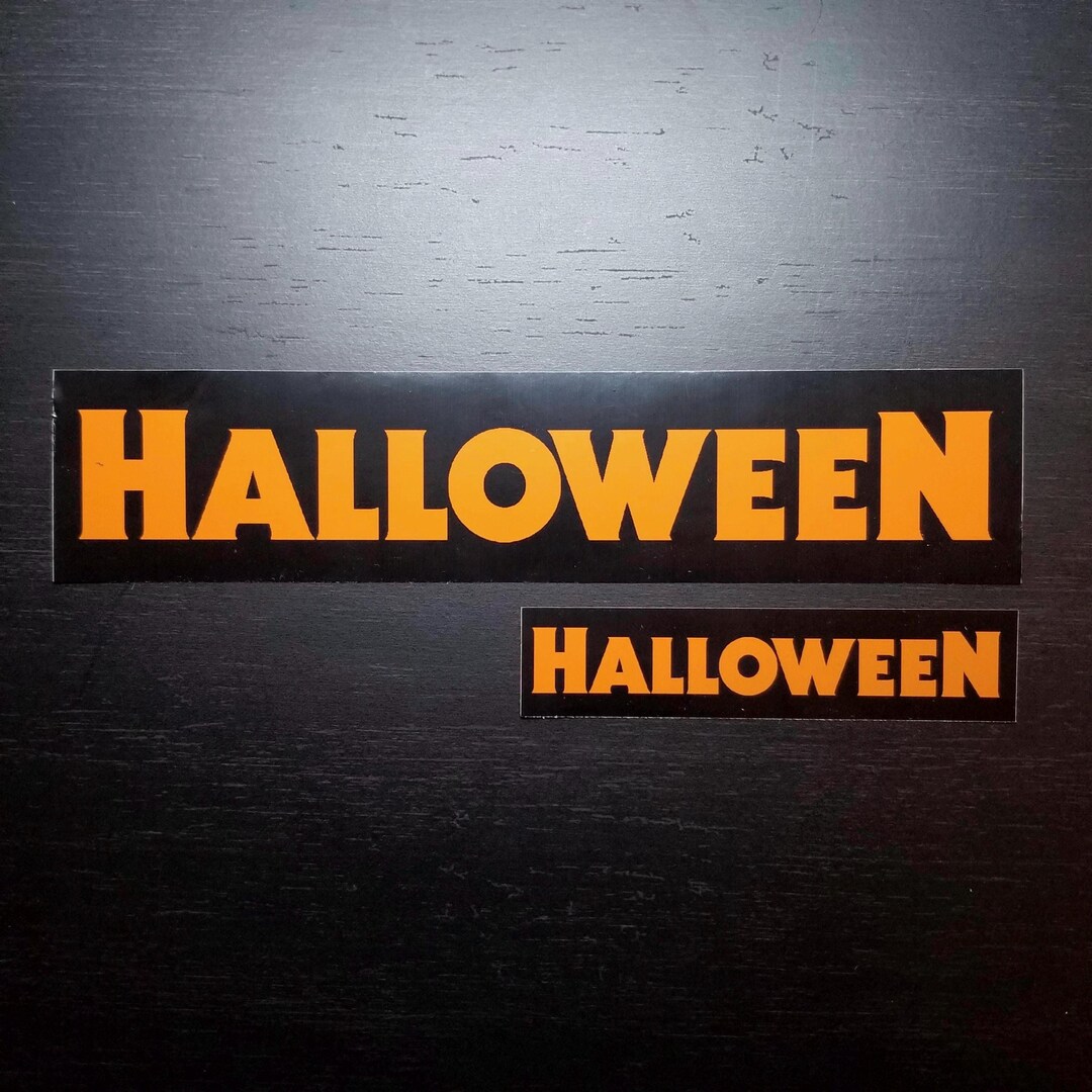 HALLOWEEN Sticker Logo 8 X 2" [weatherproof Vinyl Bumper Decal] [80s ...