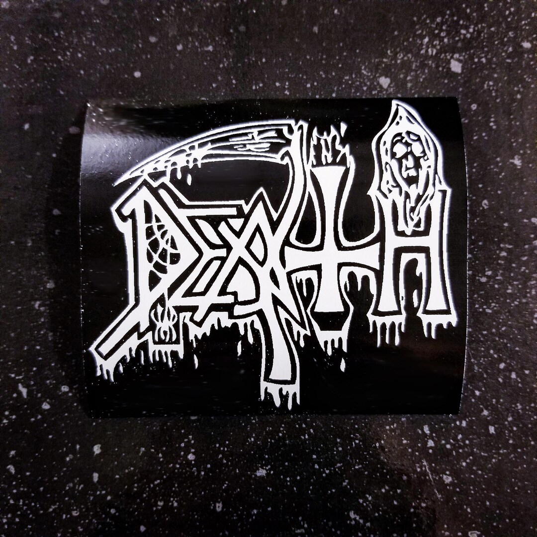 DEATH Early Logo 4 X 3" [weatherproof Vinyl Bumper Sticker / Decal ...