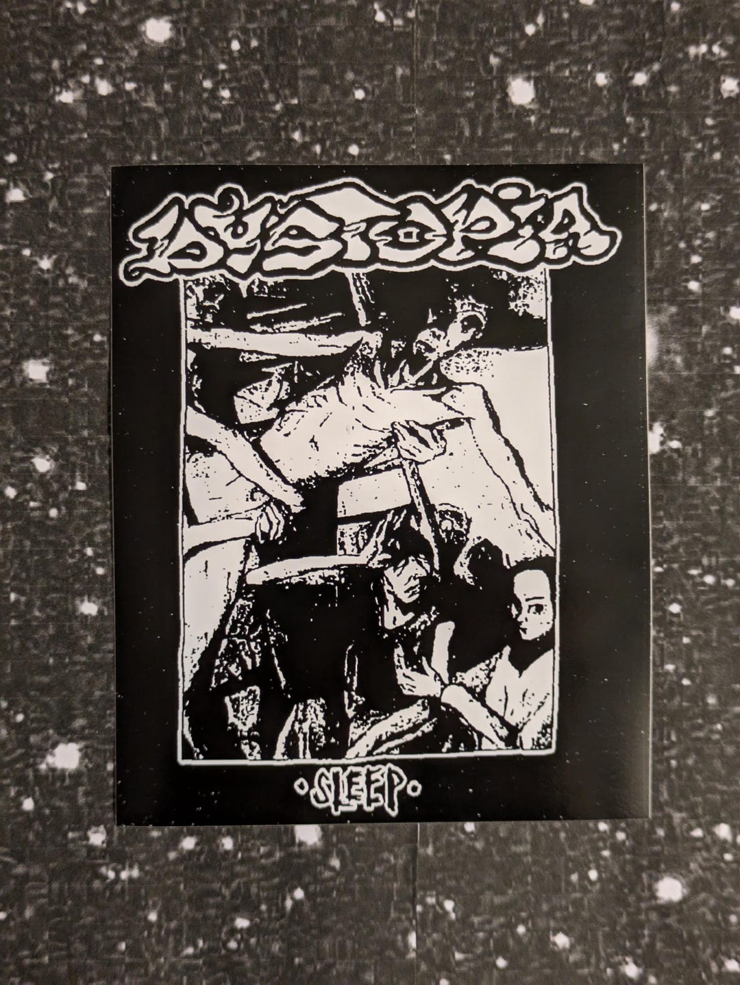 DYSTOPIA Sticker "sleep" 4 X 3" [weatherproof Vinyl Bumper Decal] [band ...