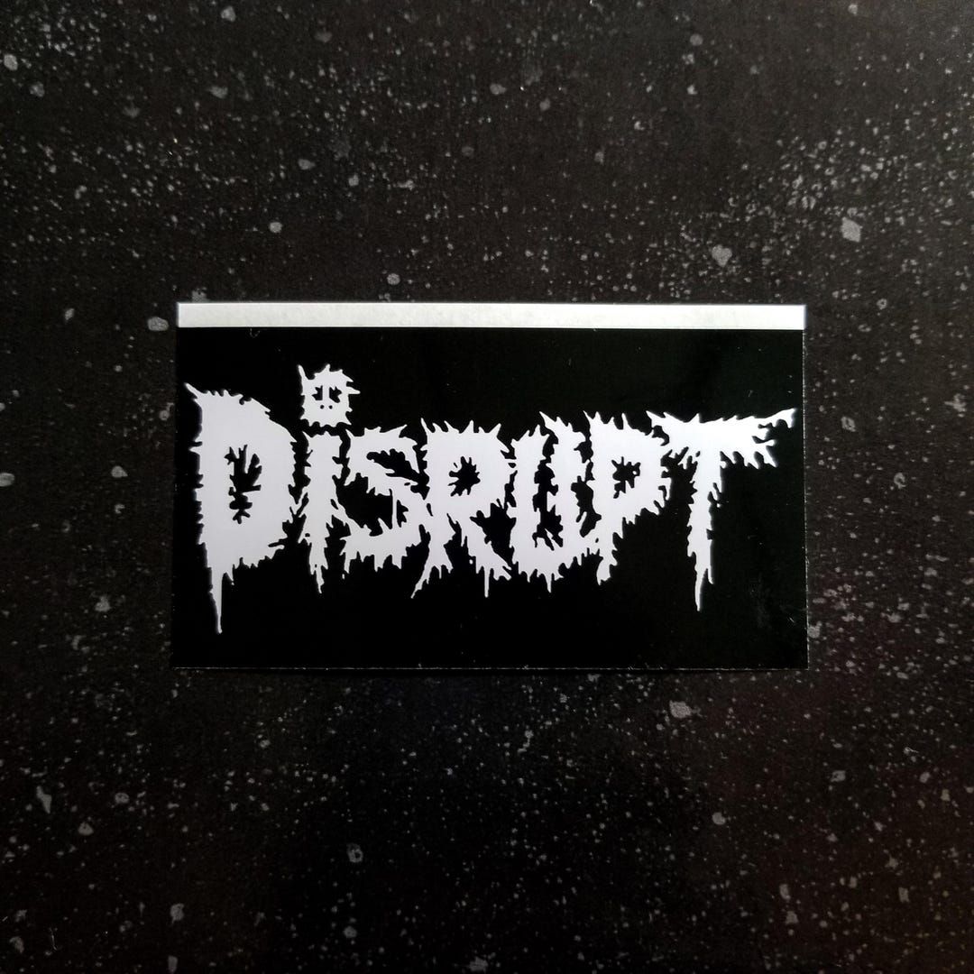 DISRUPT Sticker 4 X 2" [weatherproof Vinyl Bumper Decal] [band Logo ...