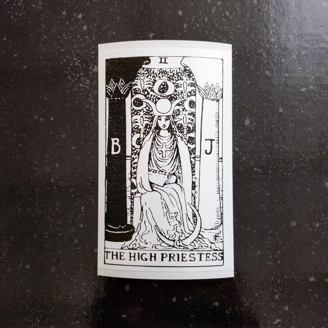The High Priestess 4 X 2 weatherproof Vinyl Sticker / Decal Tarot Card ...