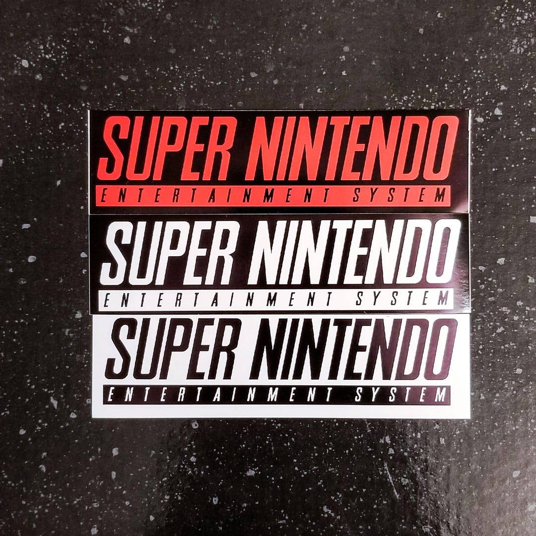 SUPER NINTENDO Sticker - 5 X 1.33" [weatherproof Vinyl Bumper Decal ...