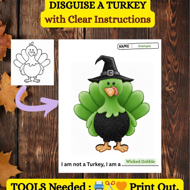 Turkey Disguise Wicked - Etsy