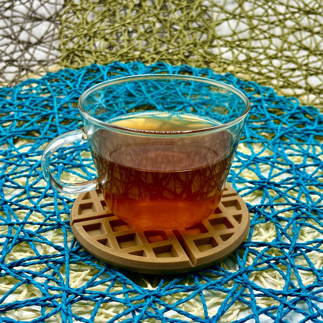 3D Printed Waffle Coasters, Quirky Foodie Gift, Novelty Kitchen Decor ...