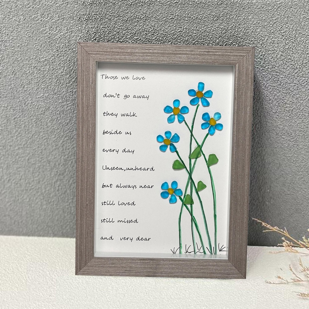 Framed Friendship Poem Sea Glass Art, Friends Definition Wall Art ...