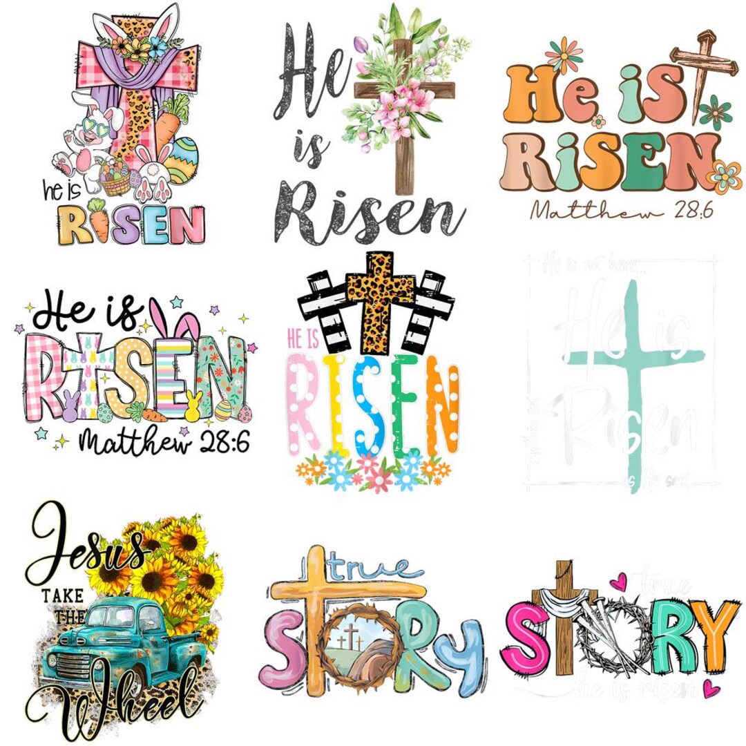 True Easter PNG | He is Risen Lamb & Crown of Thorns | Christian Cross ...