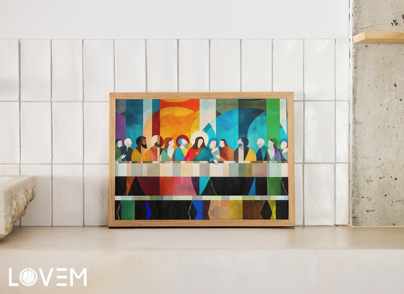 Printable Digital Illustration of the Last Supper, Beautiful, Hand ...